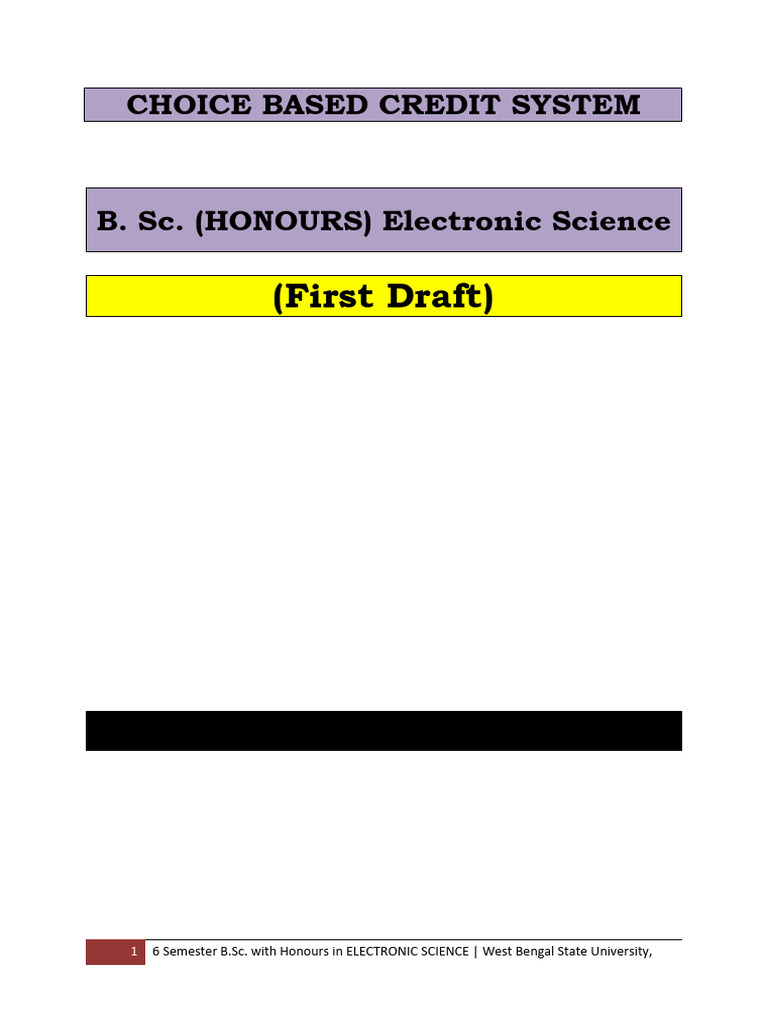 Electronics Honours Cbcs Draft Syllabus | PDF | Amplifier | Bipolar ...