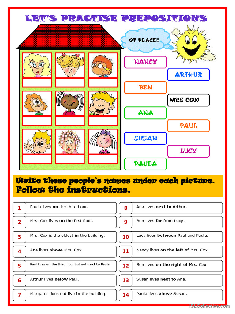Prepositions of Place 2 PDF | PDF