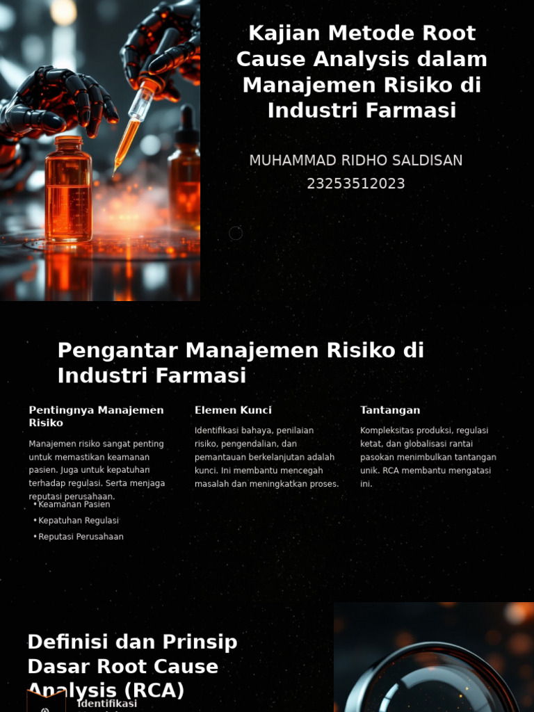 RCA dalam Manajemen Risiko Farmasi | PDF