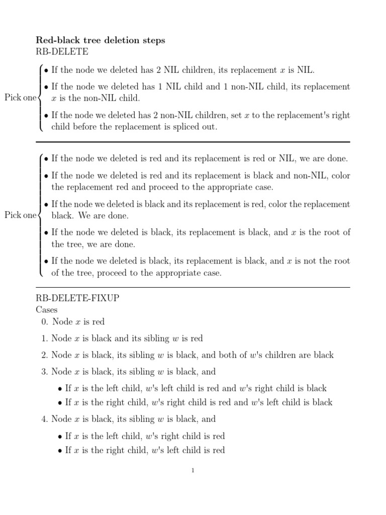 Red-Black Tree Deletion Steps Guide | PDF | Chess Theory | Chess