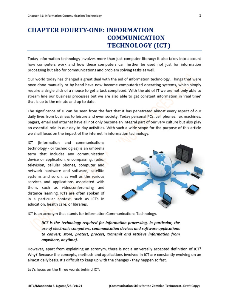 041 Chapter 34 Information Communication Technology | PDF | Information ...