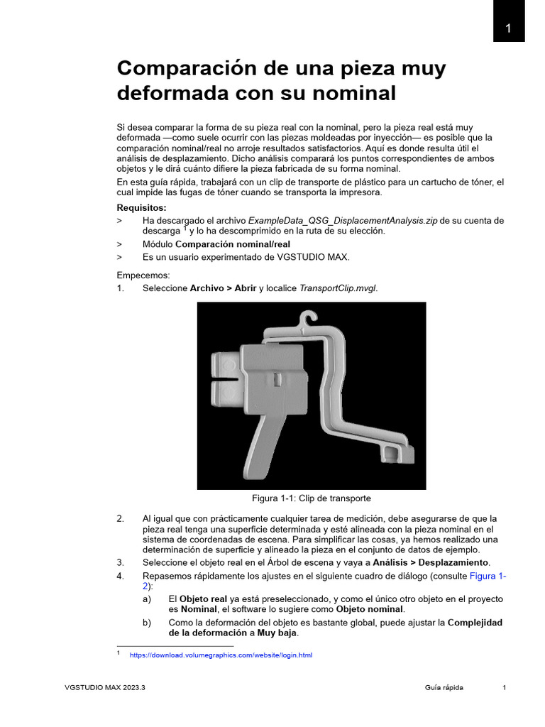 Análisis de Desplazamiento en VGSTUDIO MAX | PDF | Software