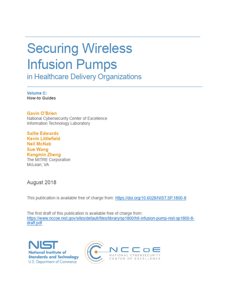 Securing Wireless Infusion Pumps Guide | PDF | Computer Security | Security