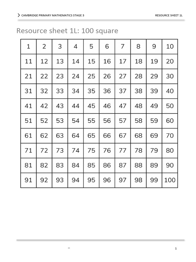 Cambridge Primary Math Stage 3 Resource | PDF