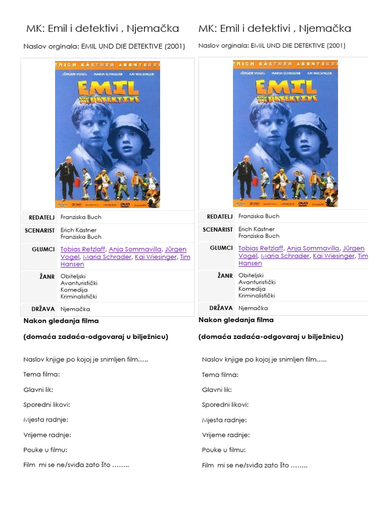 LEKTIRA - MKEmil I Detektivi | PDF