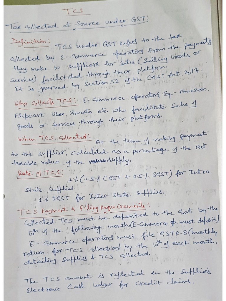 Tcs Under GST | PDF