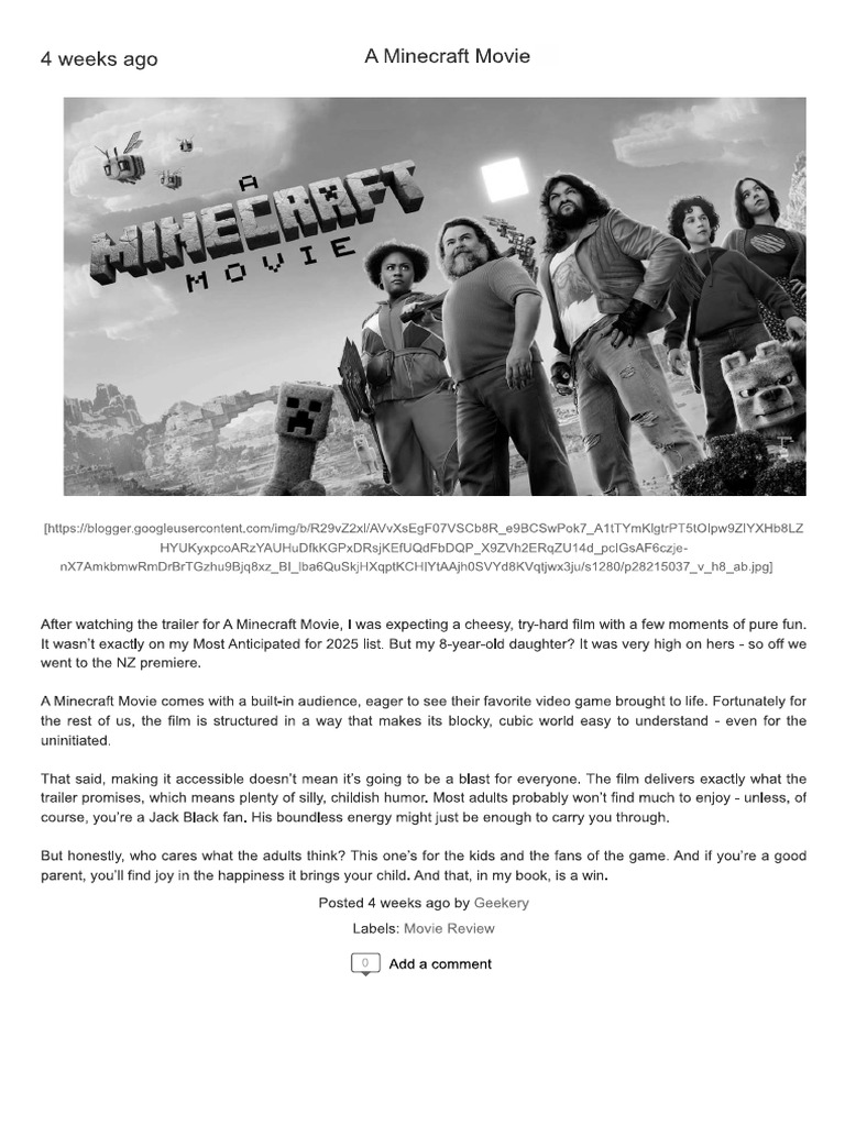 Minecraft Movie | PDF