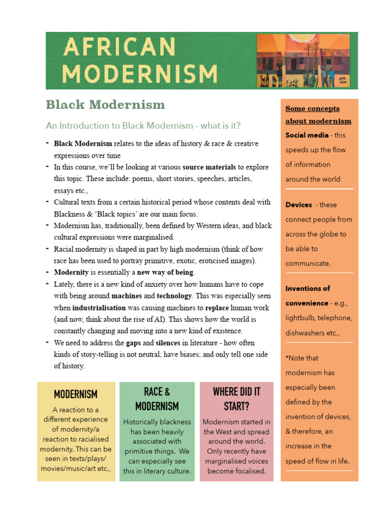 Exploring Black Modernism and Its Impact | PDF | White Supremacy ...