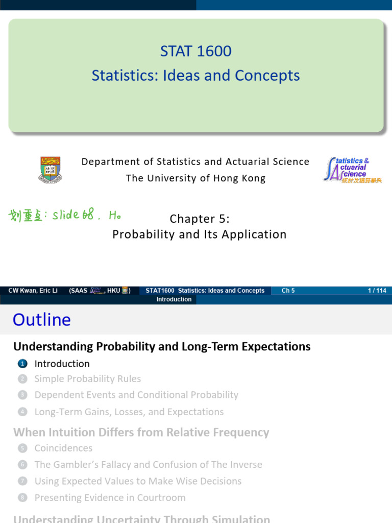 Chapter5-Probability and Its Application | PDF | Probability | Expected Value