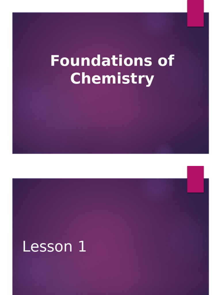 Foundations of Chemistry (A Review of Gen Chem in Preparation For AP ...