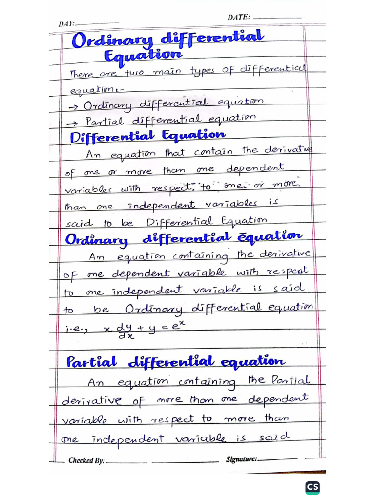 1.1 Exercise ODE | PDF