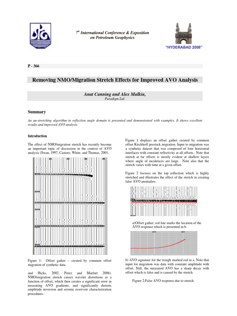 Removing NMO Migration Stretch Effects F | PDF | Applied Mathematics