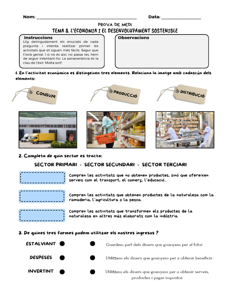 Prueba Adaptada Tema 8 Medi | PDF