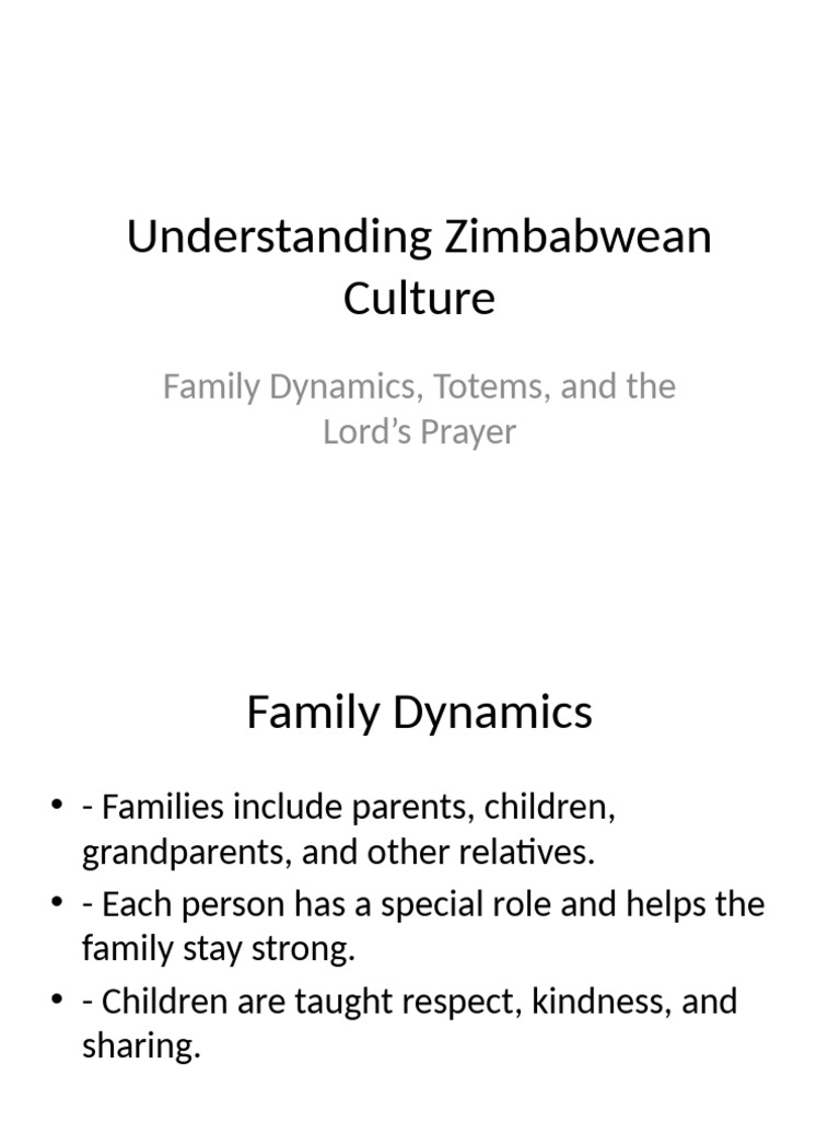 Zimbabwean Family and Totem Culture | PDF