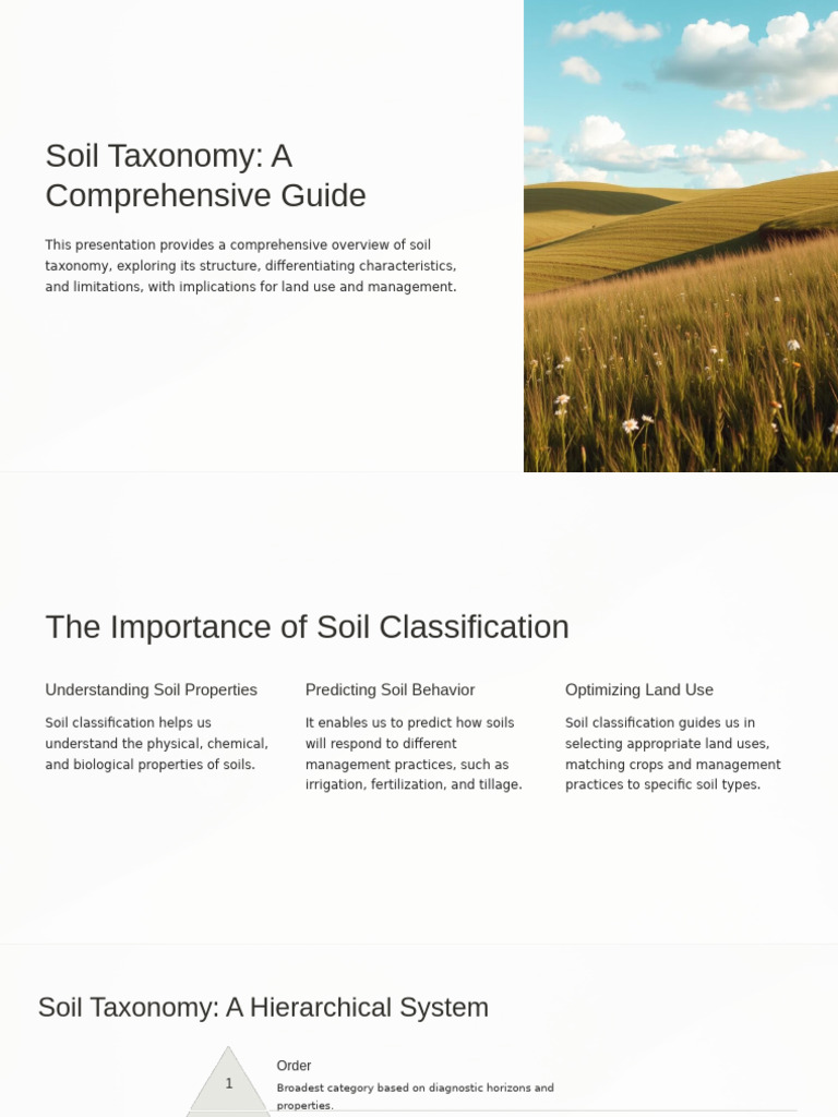 Soil Taxonomy: A Guide to Classification | PDF | Soil | Agriculture