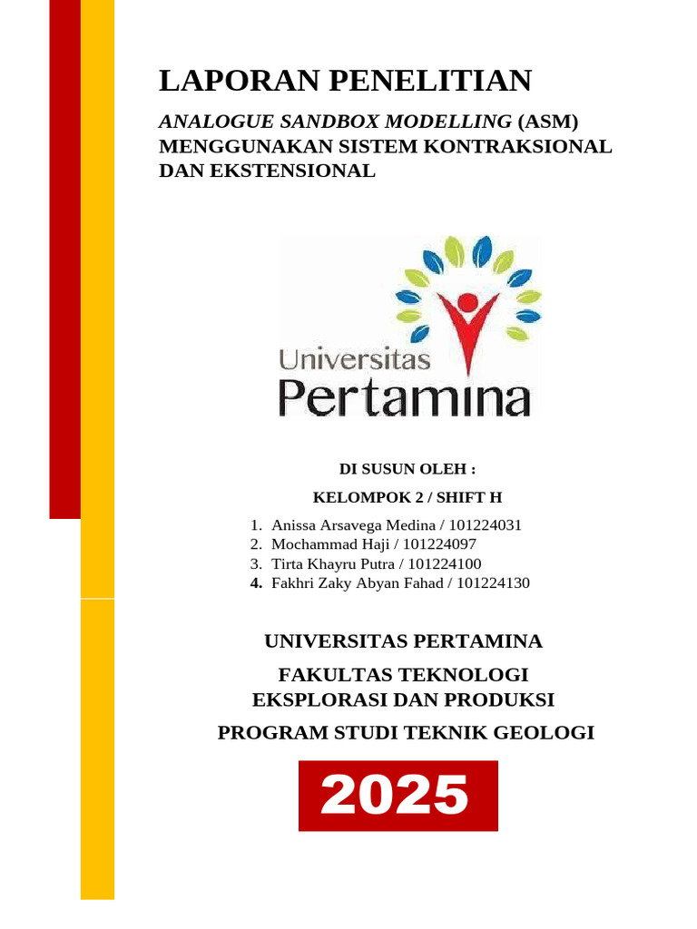 Laporan Analogue Sandbox Metode_Structural Geology | PDF