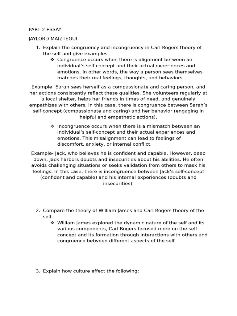 Carl Rogers' Self Theory Explained | PDF