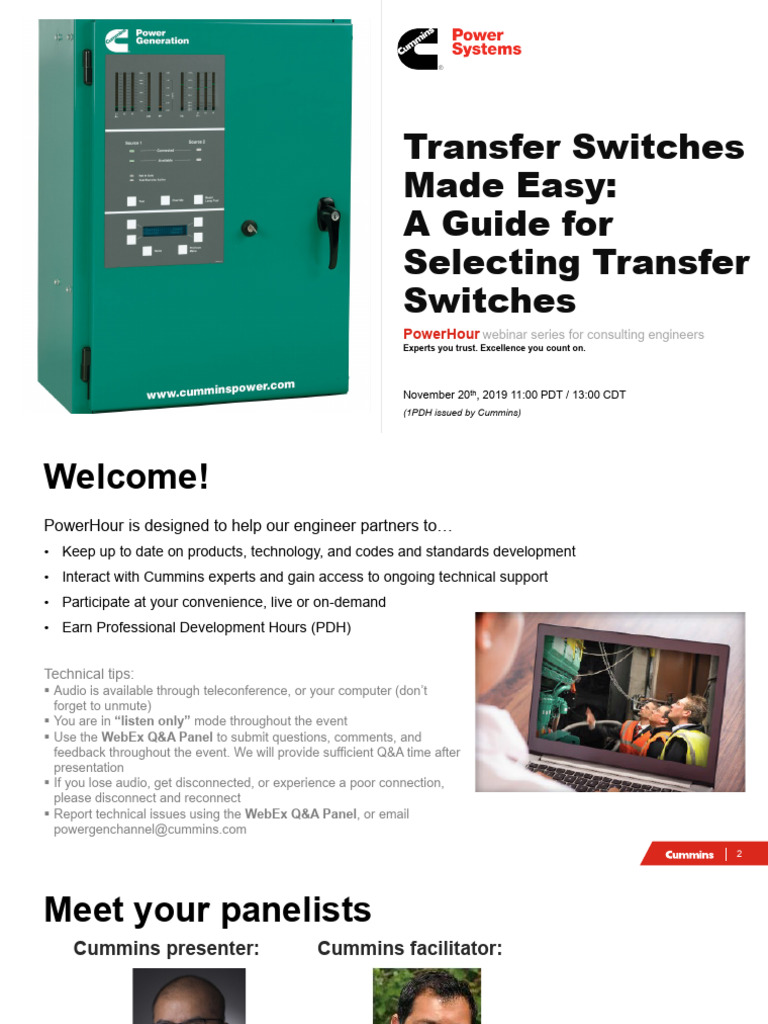 Selecting Transfer Switches Guide | PDF | Switch | Fuse (Electrical)