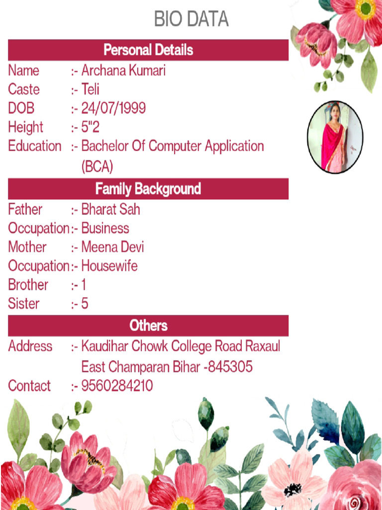 Biodata 4 | PDF