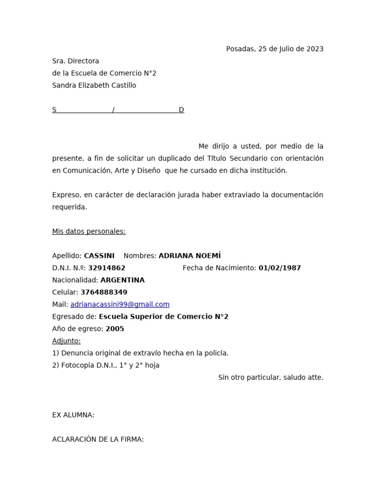 Solicitud Titulo | PDF