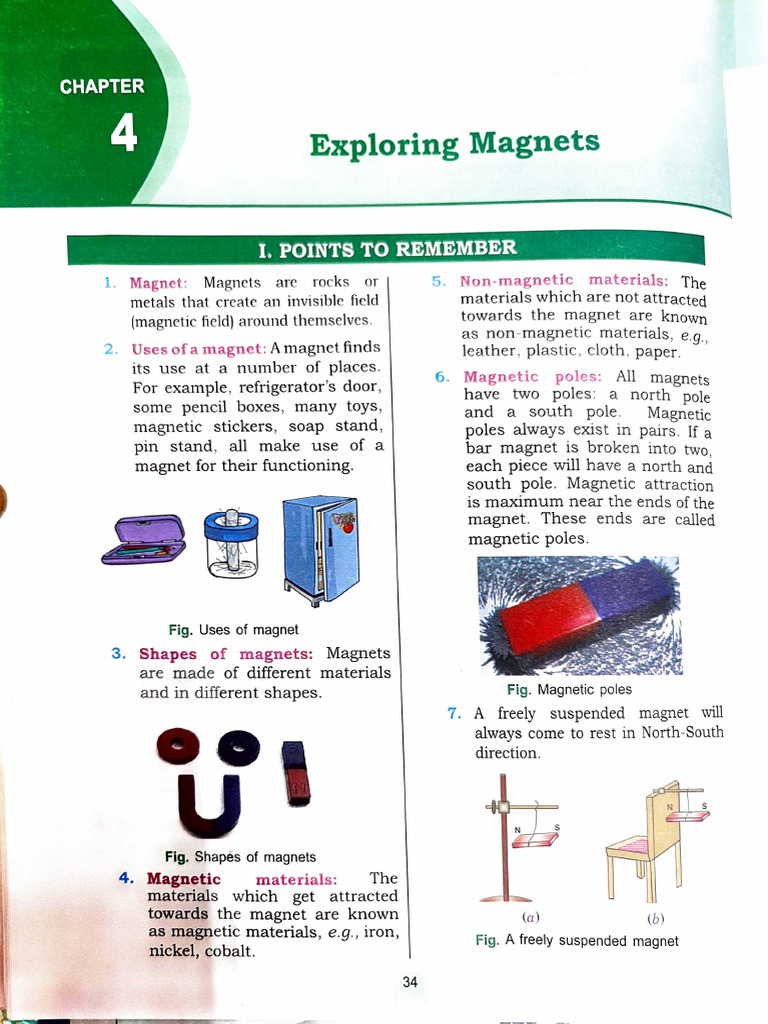 Study Material and Exercise Exploring Magnets | PDF