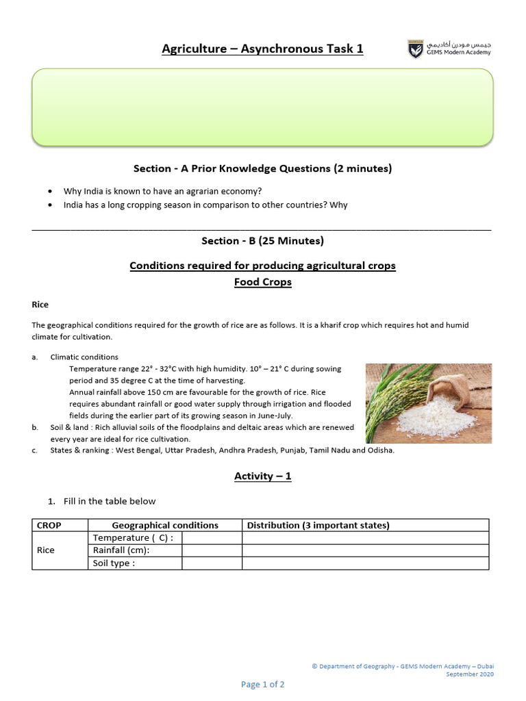 Rice Growth Conditions in India | PDF | Rice | Agriculture