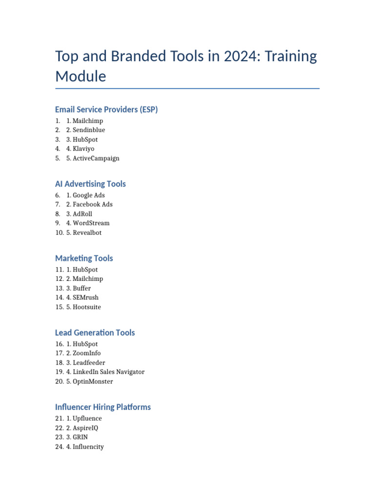 Top and Branded Tools 2024 Training Module | PDF