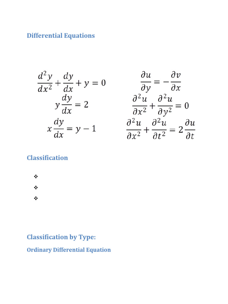 Differential Equations PDF | PDF