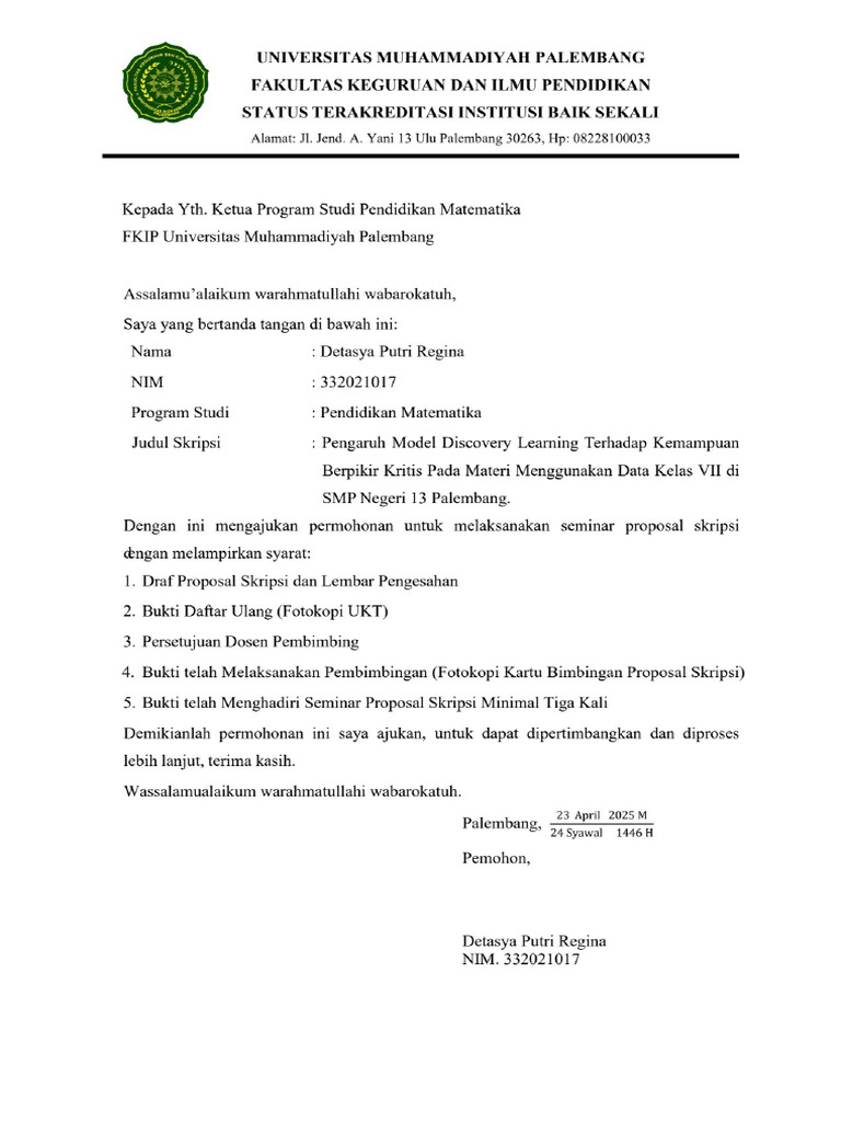 Berkas Sempro DETASYA | PDF