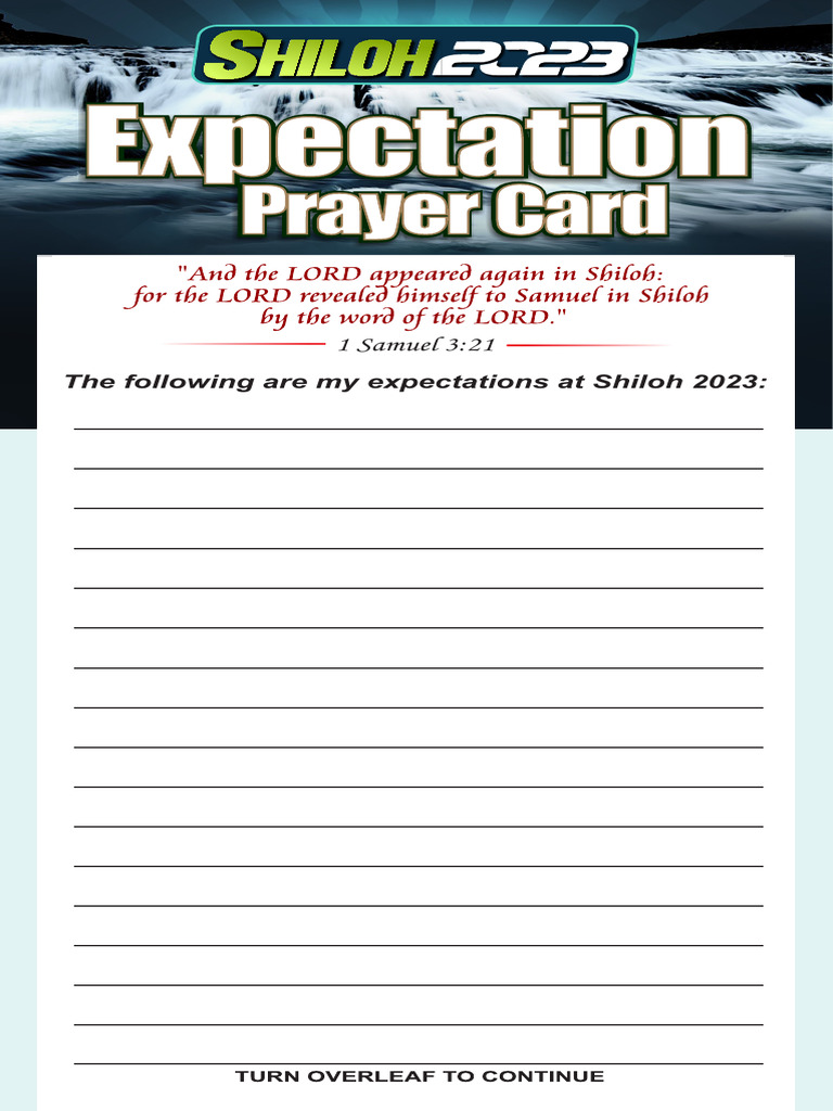 Shiloh Expectation Card 2023 | PDF