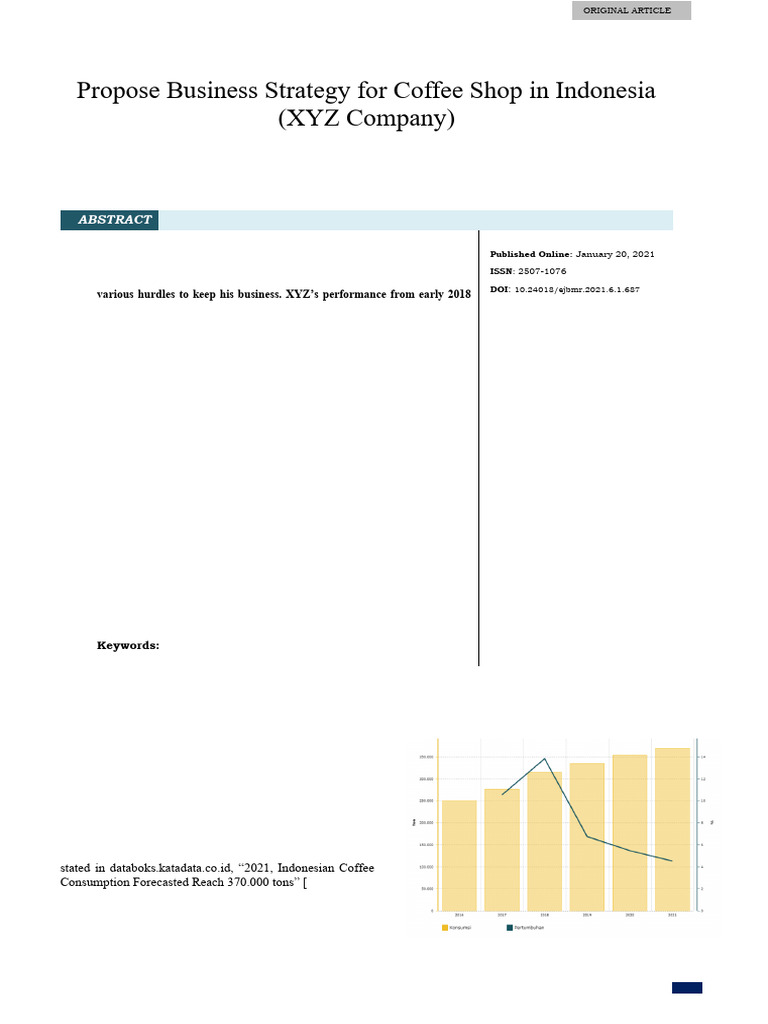 Propose Business Strategy For Coffee Shop in Indon | PDF | Marketing ...