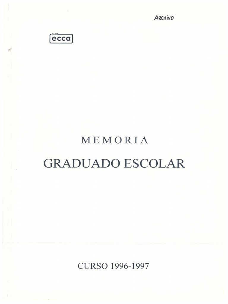 Memoria ECCA Graduado Escolar 1996-1997 | PDF | Los consumidores ...