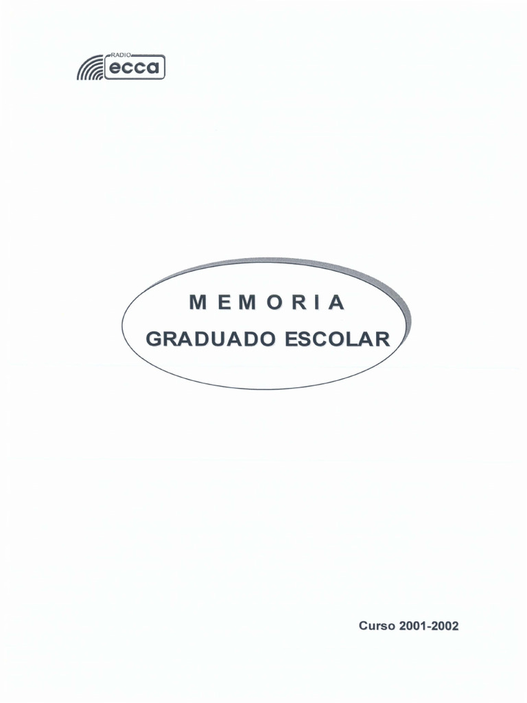 Memoria ECCA Graduado Escolar - 2001-2002 | PDF | Ingenieria Eléctrica ...