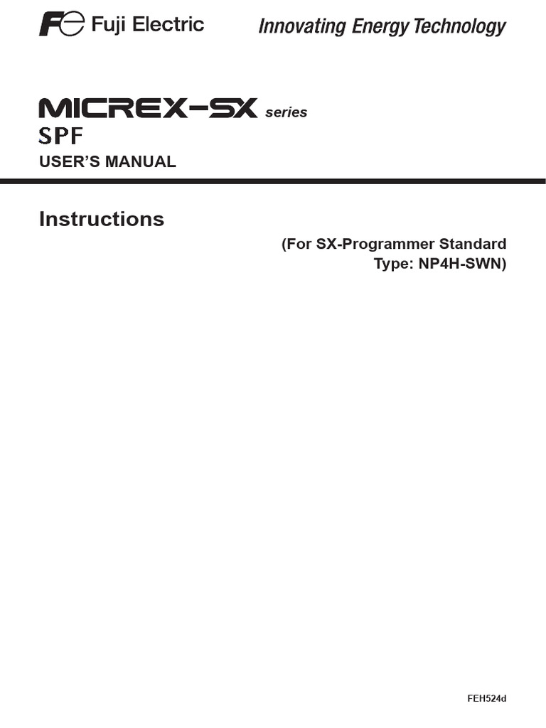 SX-Programmer Standard User Manual | PDF | Input/Output | Read Only Memory