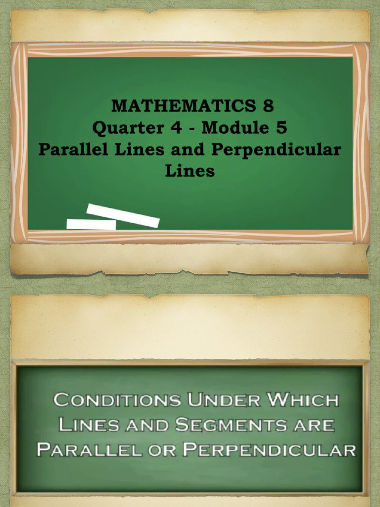 Parallel and Perpendicular Lines Conditions | PDF