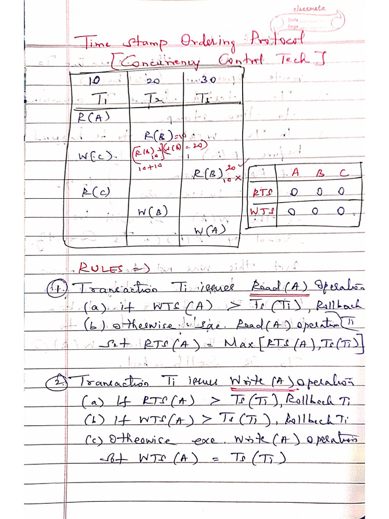 Time Stamp Ordering | PDF