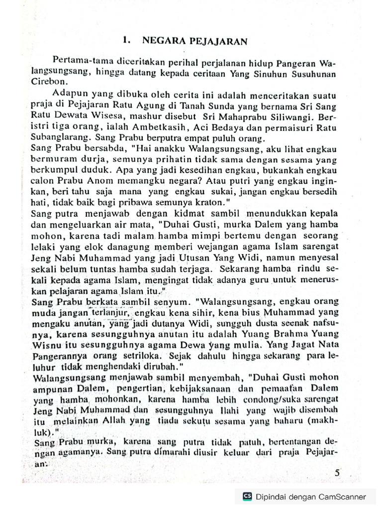 Babad Cirebon, Teks 1 | PDF