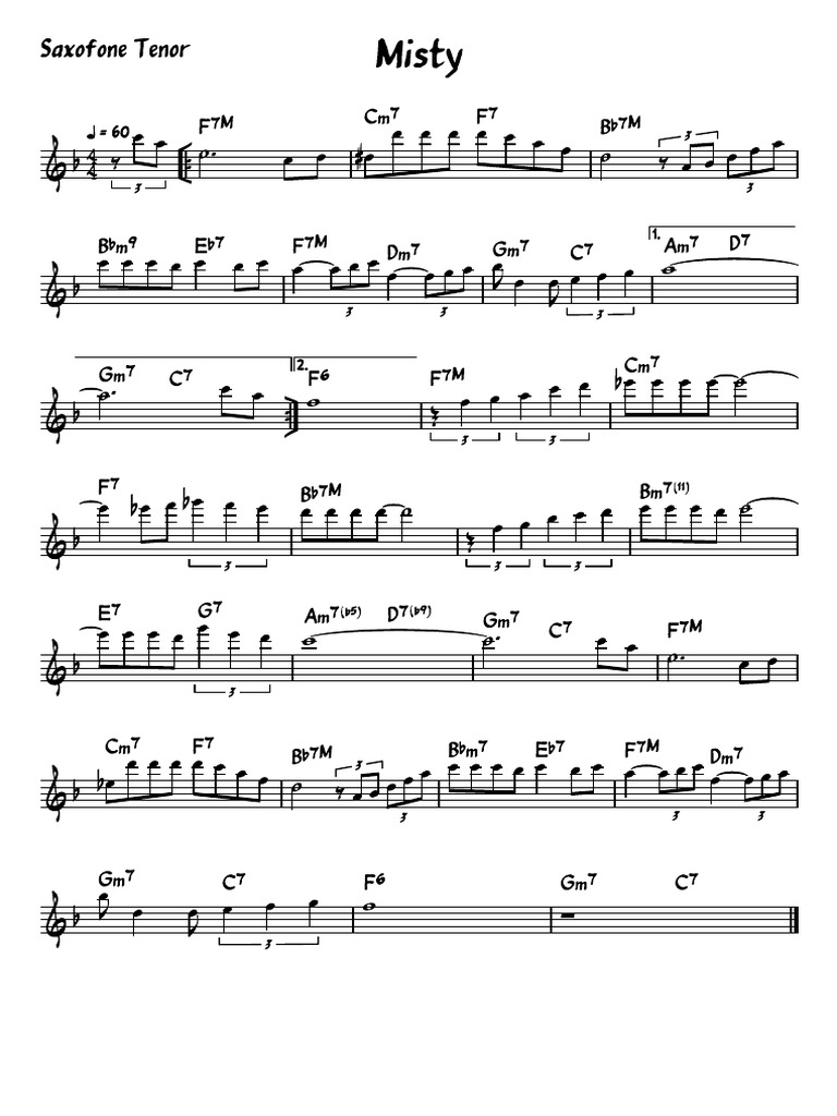 Misty - Sax Tenor | PDF