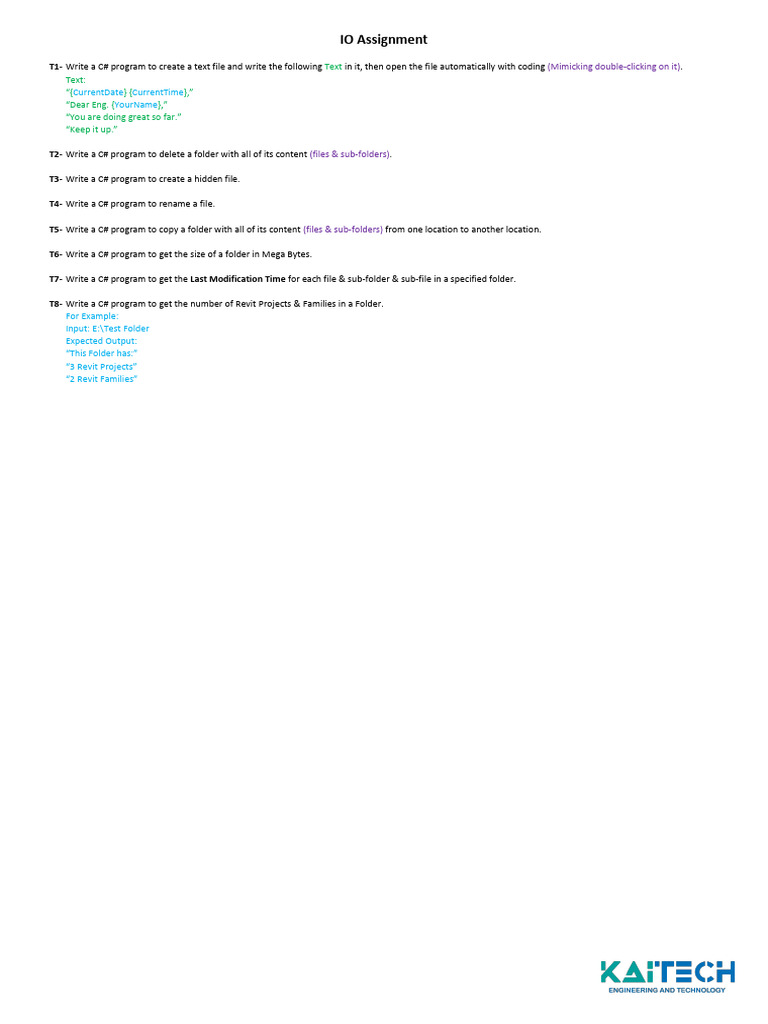 IO Assignment: " " "Dear Eng. (" " ." " " | PDF