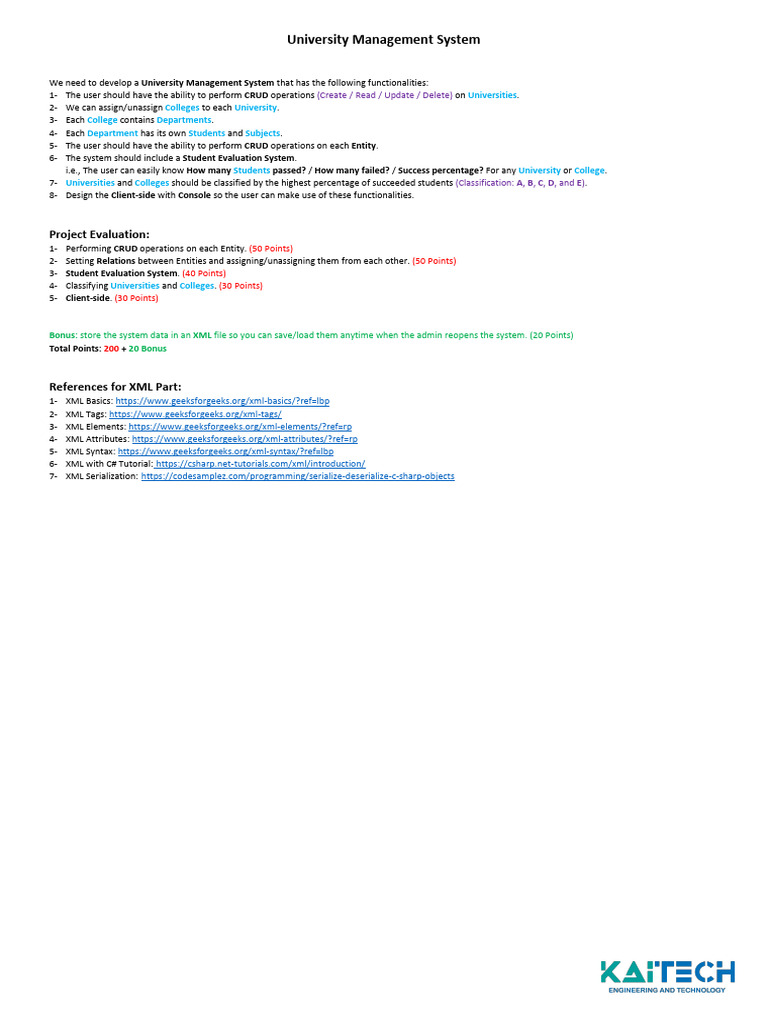 A7- University Management System | PDF