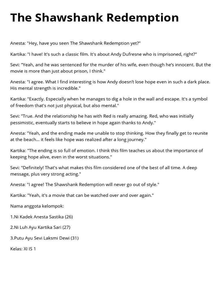 The Shawshank Redemption - PDF 2 | PDF