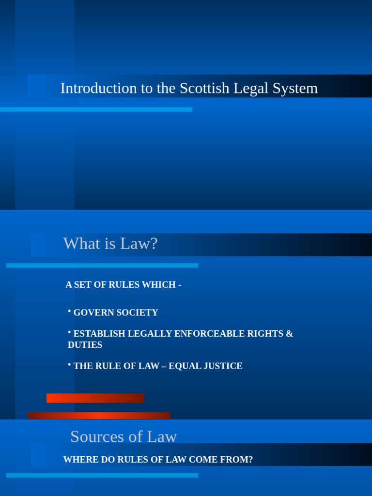 Overview of the Scottish Legal System | PDF