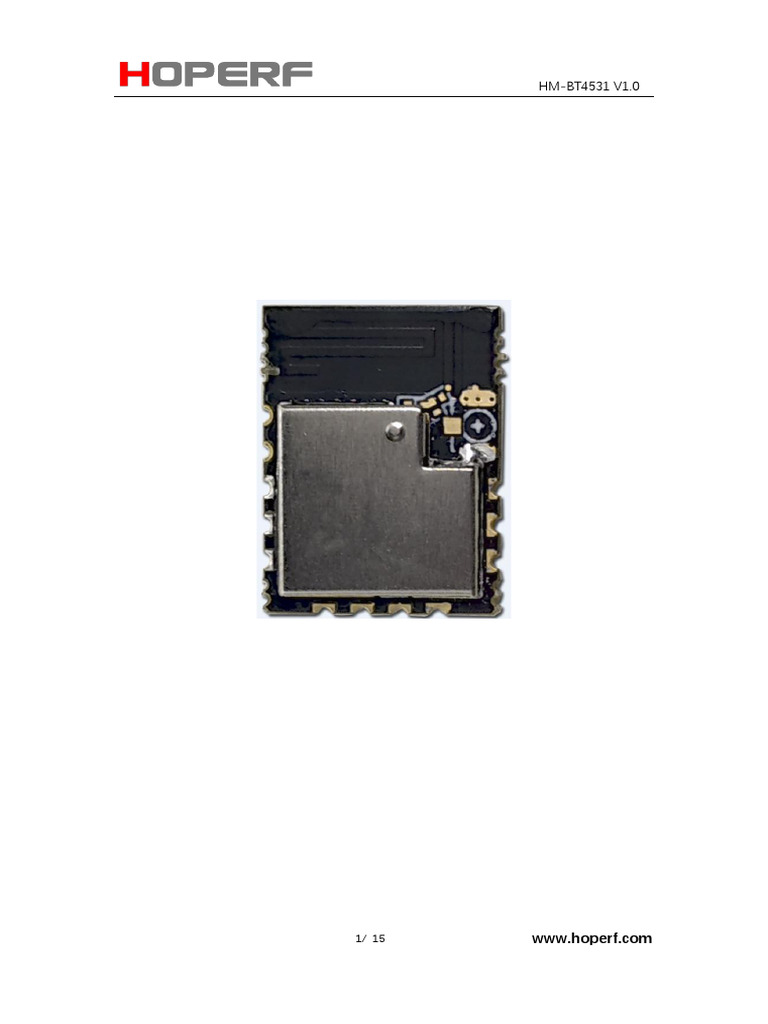 BLE Data Transmission Module HM-BT4531 Specification V1.0 | PDF | Electromagnetic Interference ...