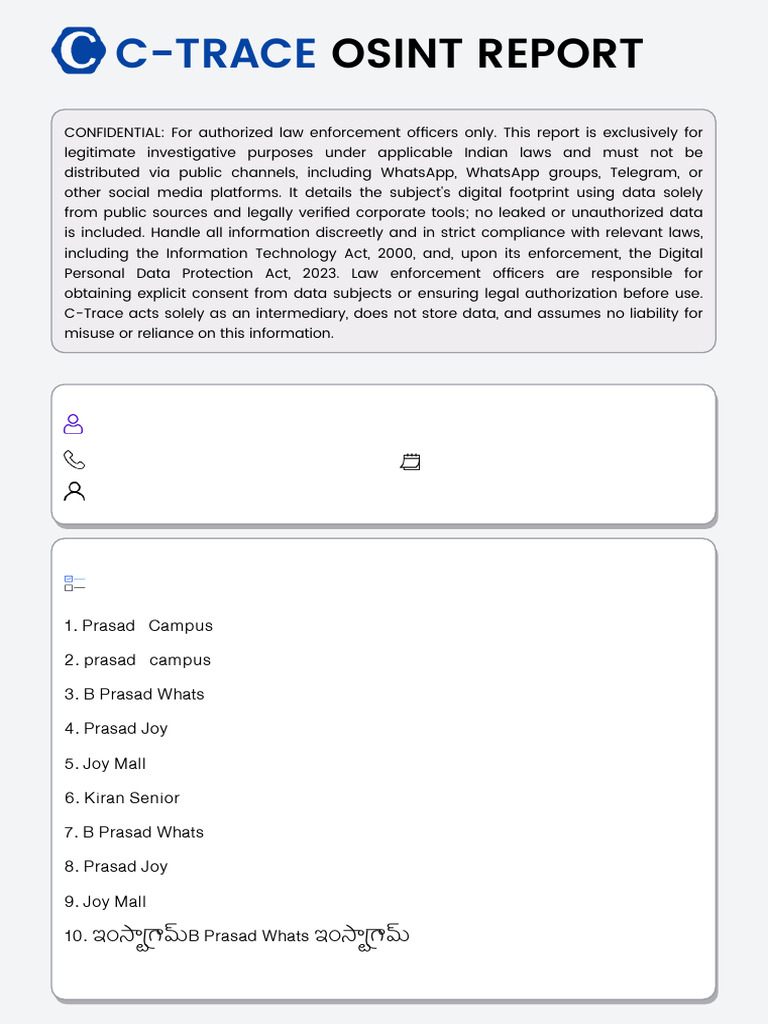 C Trace Osint Report | PDF | Contractual Term | Government