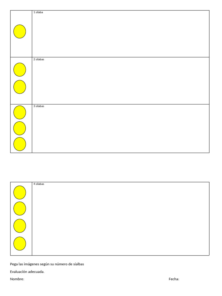 Conteo de Sílabas | PDF
