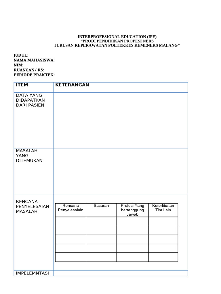 Form IPE | PDF