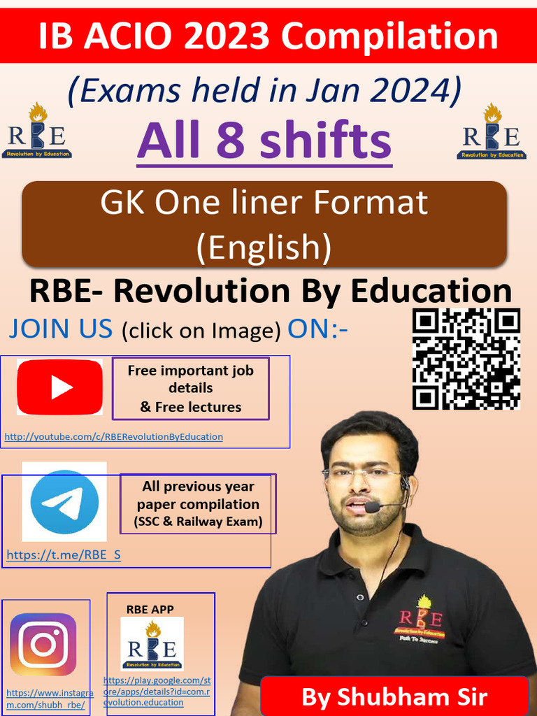 IB ACIO Previous Year Papers Compilation | PDF | Mughal Empire | Human ...