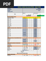 E20 Heat Load Calculation Sheet | PDF | Ventilation (Architecture) | Heating, Ventilating, And ...