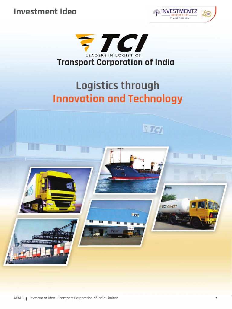 Investmentz Sees 28% UPSIDE in Transport Corporation of India TCI | PDF ...
