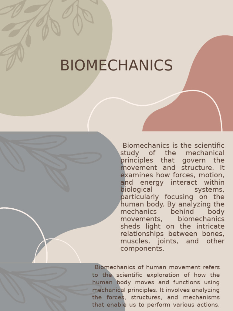Lesson 3 Biomechanics | PDF | Biomechanics | Force